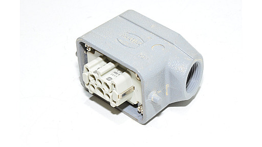 Harting heavy duty power Han 06E-F 16A female connector with housing Han 6B
