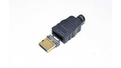 HDMI A male connector with plastic chassi for 8mm cable *new*