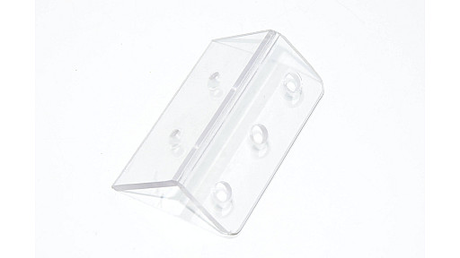 Plastic L-shaped mounting bracket 105x49x45mm with 3x 9.5mm, 2x 4mm holes