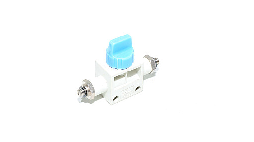 SMC VHK3-M5-M5 inline type 3-port finger valve with M5 connections