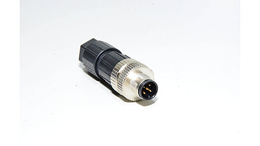 M12 straight A-coded unshielded 5-pin sensor connector, male, plastic ...