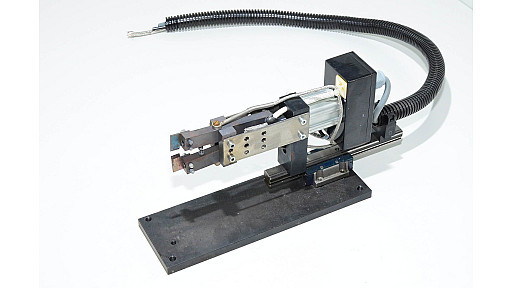 Heat cutter assembly with actuator on the left, almost complete