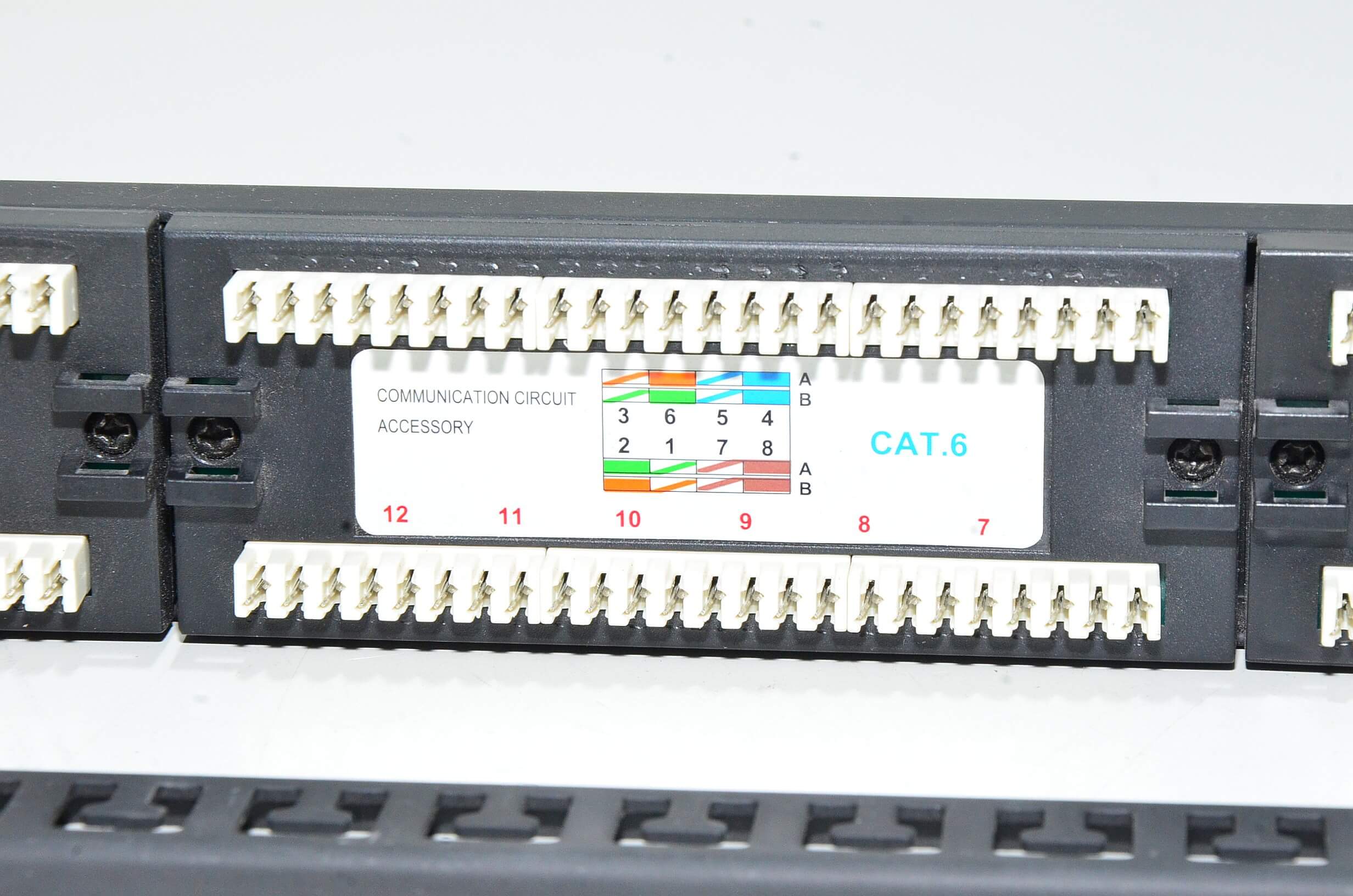 19" 1U rack mountable patchbay 24x CAT6 RJ45 sockets and detacheable ...