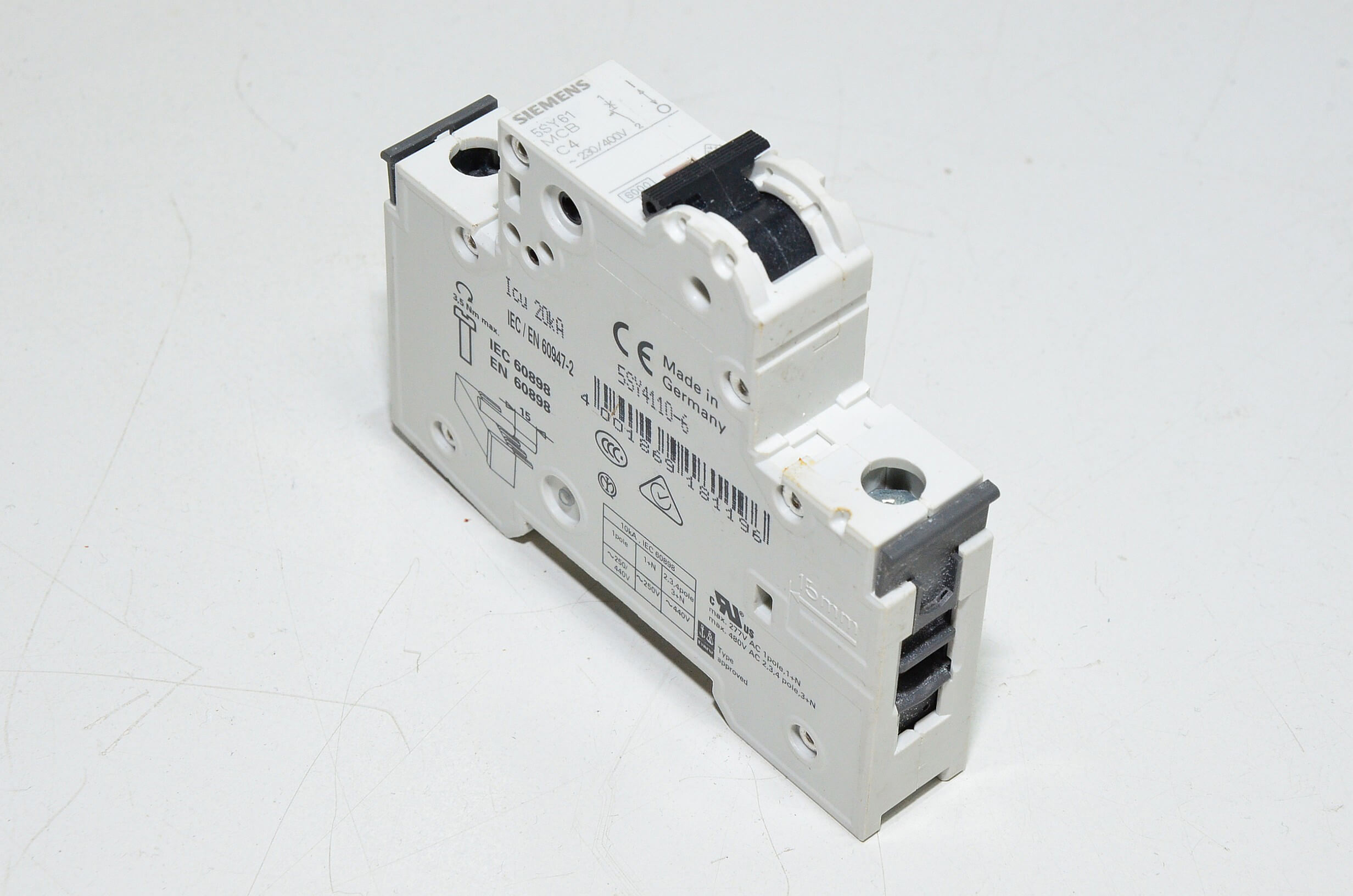 4A 1-phase C-type automatic fuse / circuit breaker Siemens 5SY61 C4 ...