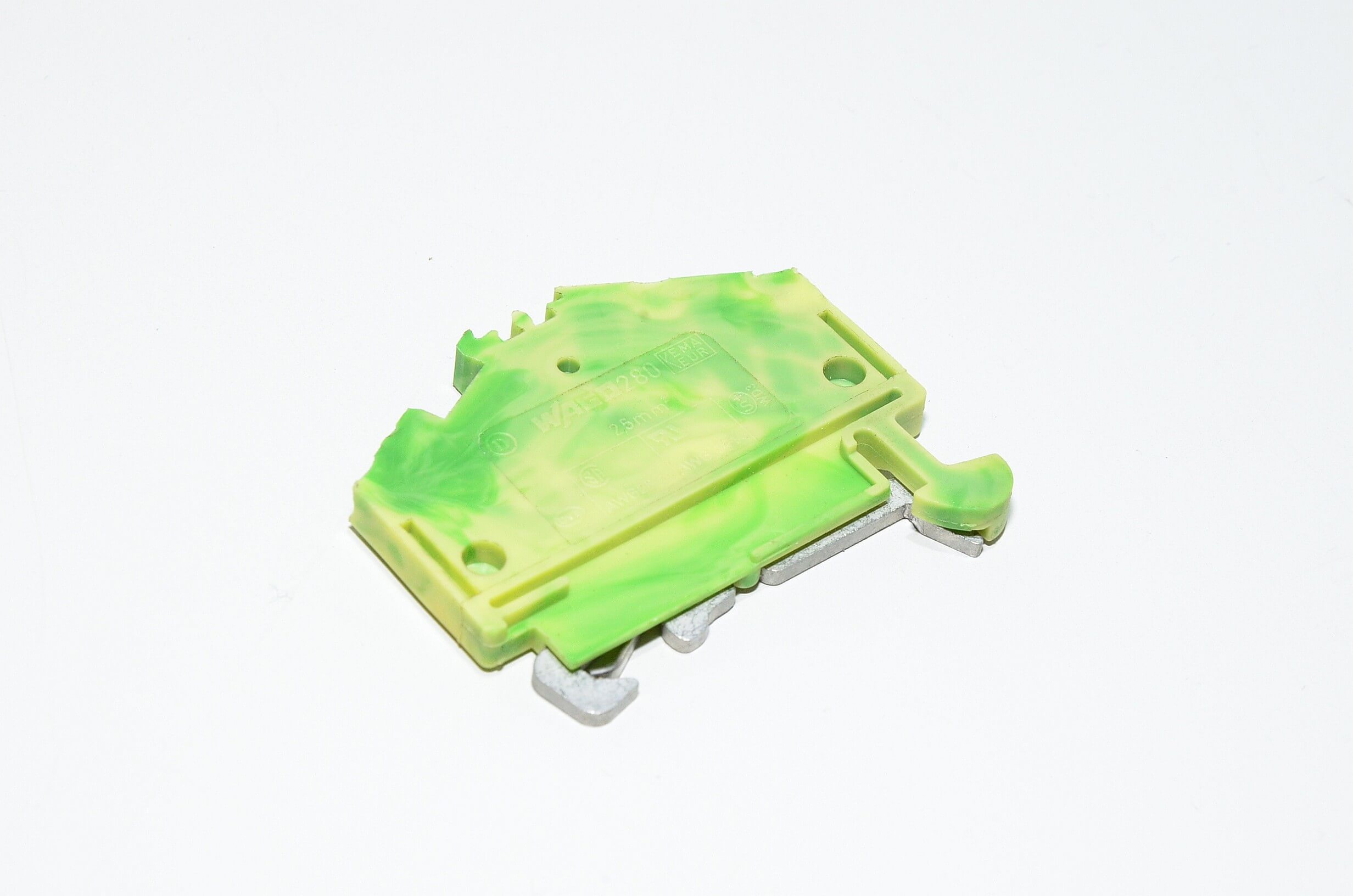 Wago 280-637 2,5mm² 800V 24A yellow green grounding single-level feed ...