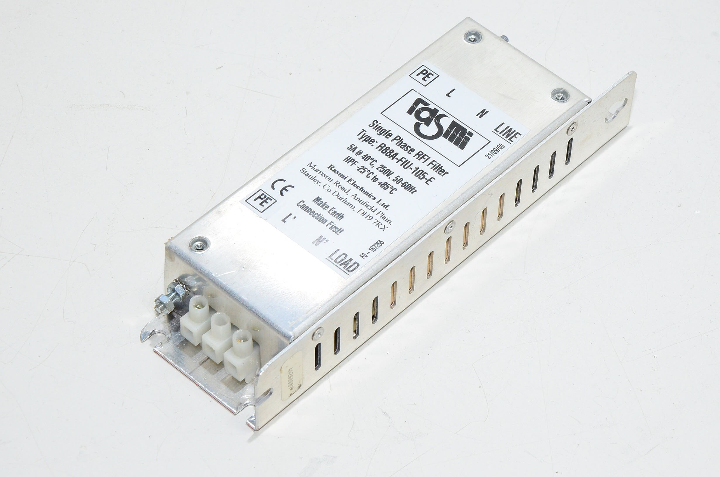 Rasmi R88A-FIU-105-E single phase RFI / EMI filter 5A 250VAC