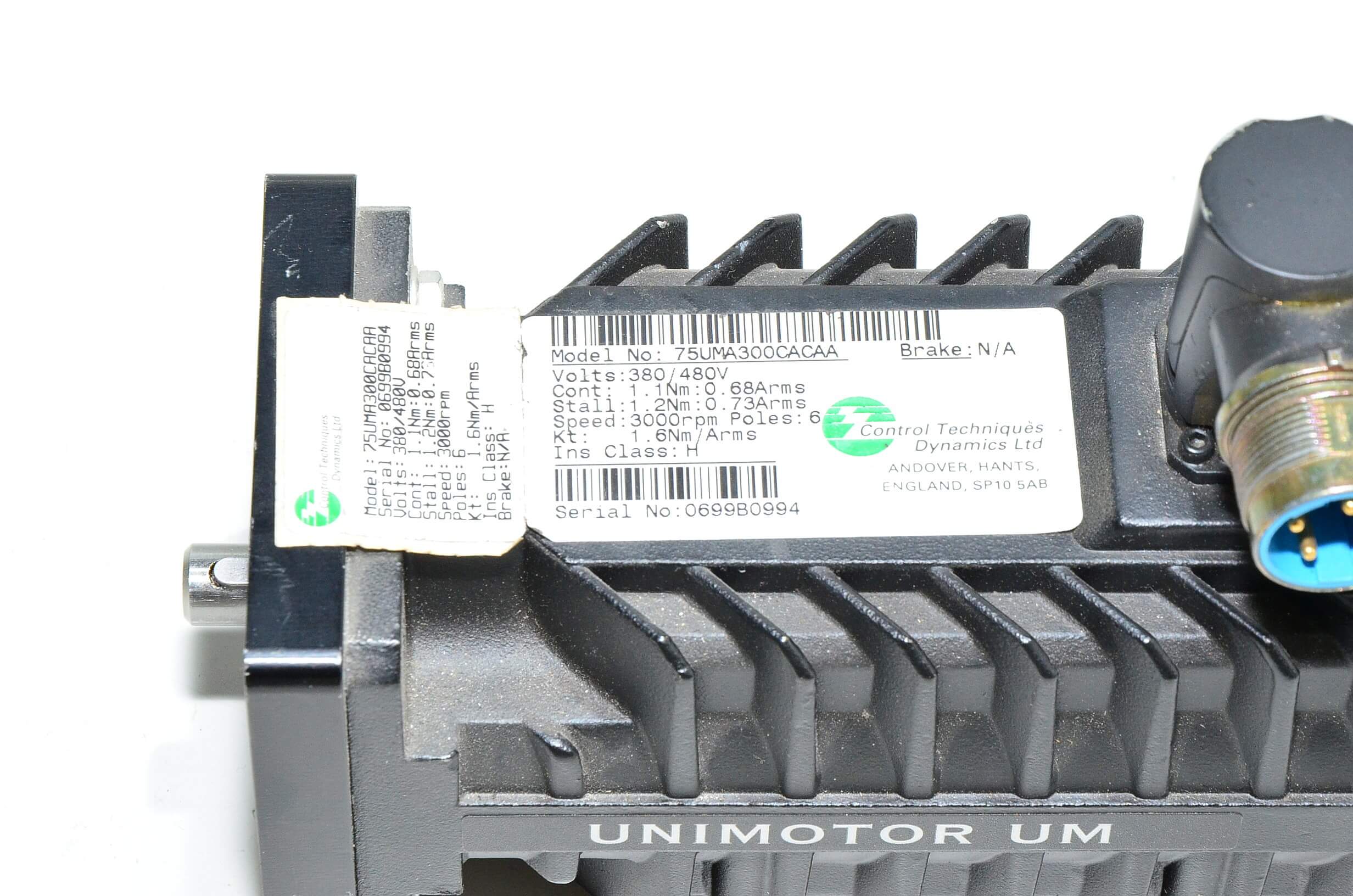 Control Techniques Unimotor UM 75UMD300CACAA brushless servo motor