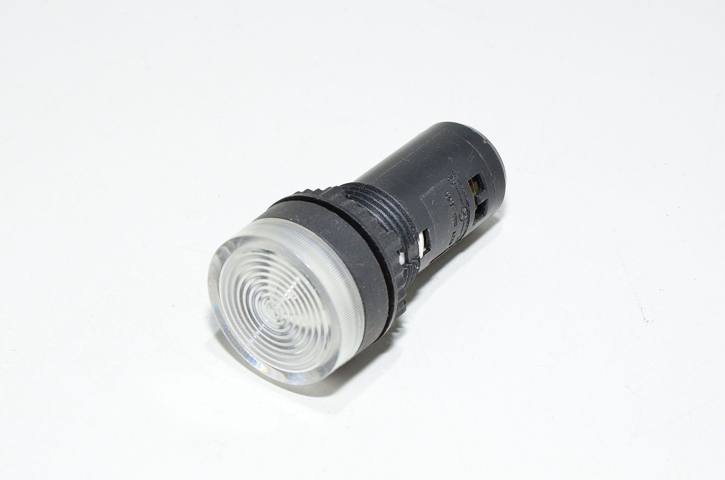 Baco S20SA30 22mm clear one piece compact indicator light with grooved ...