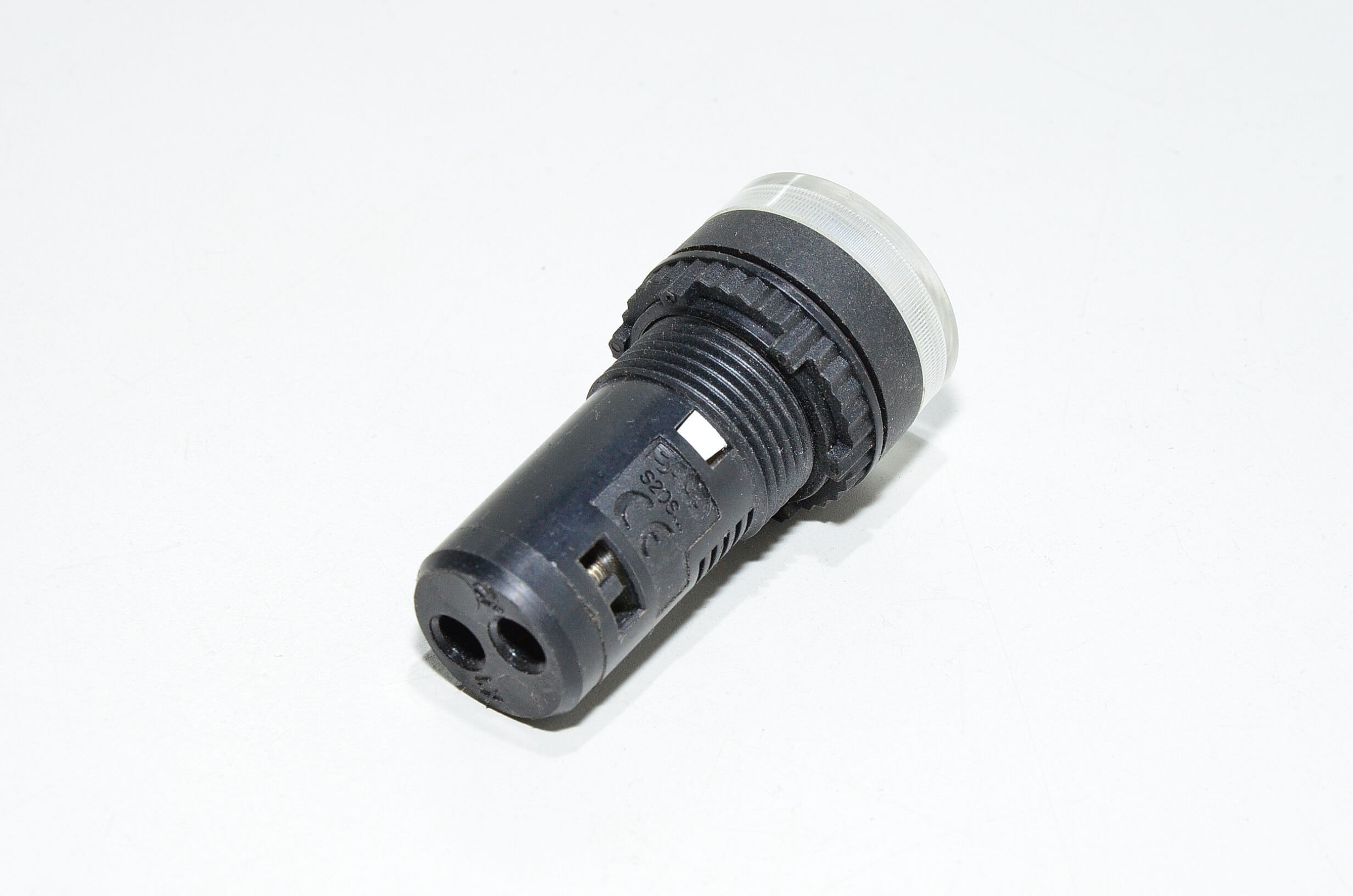 Baco S20SA30 22mm clear one piece compact indicator light with grooved ...