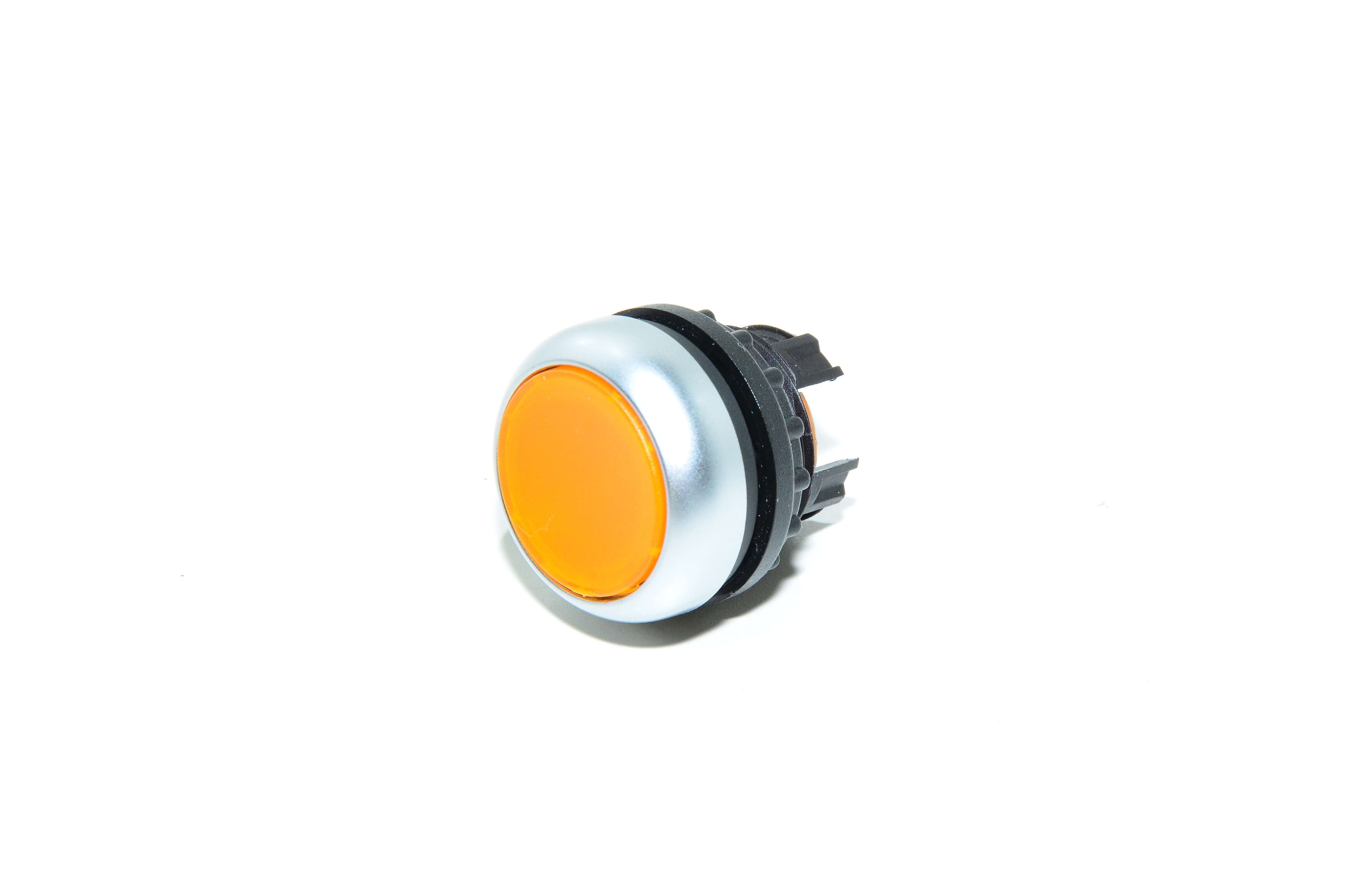 Klöckner & Moeller RMQ-Titan series M22-DL-Y illuminated yellow flush momentary pushbutton ...