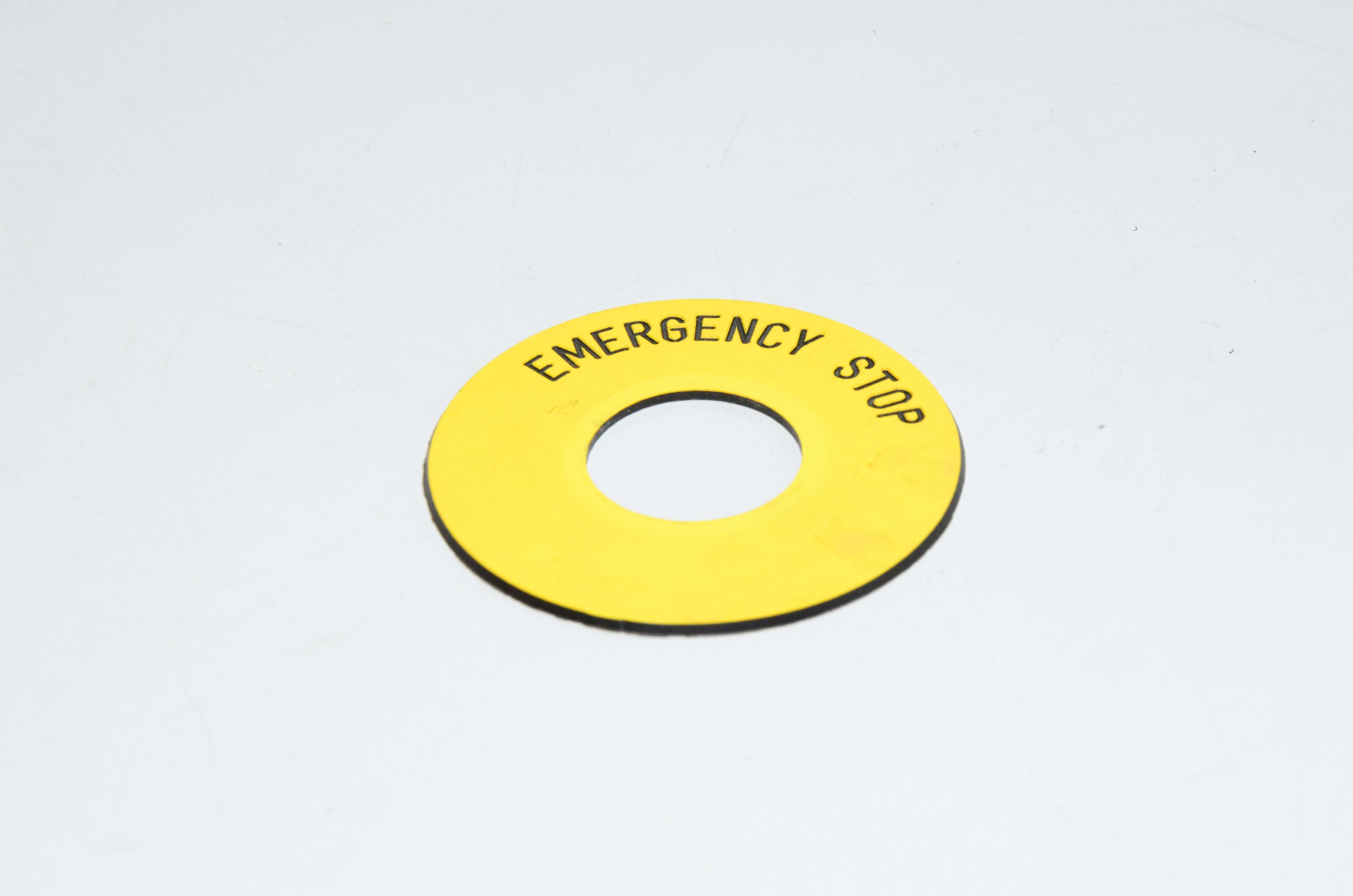 Legend plate, yellow, 60mm round, for 22mm switches / indicator lights ...