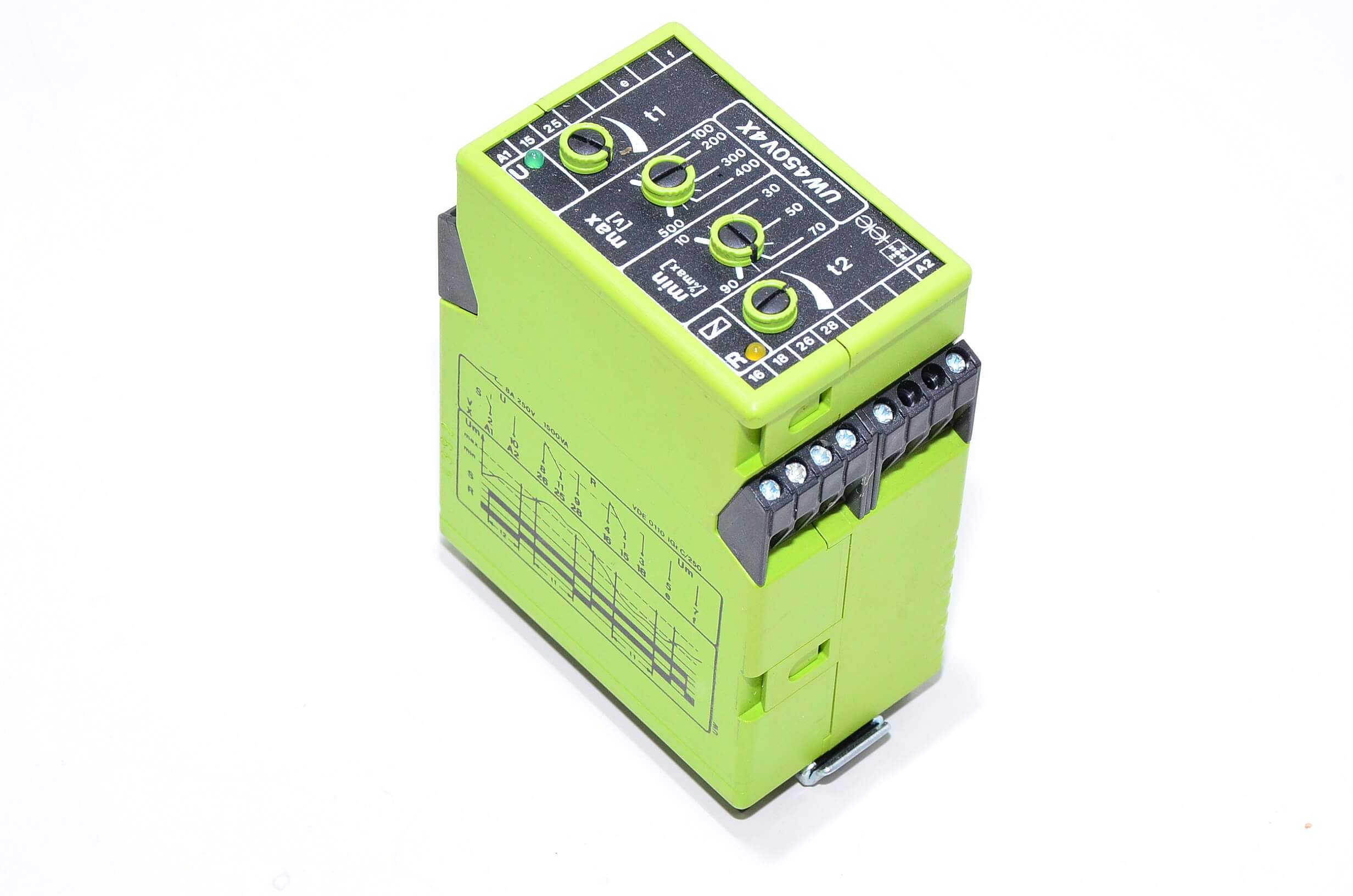 Tele UW450V4X voltage monitoring relay 450V, SPDT 5A 250V contacts