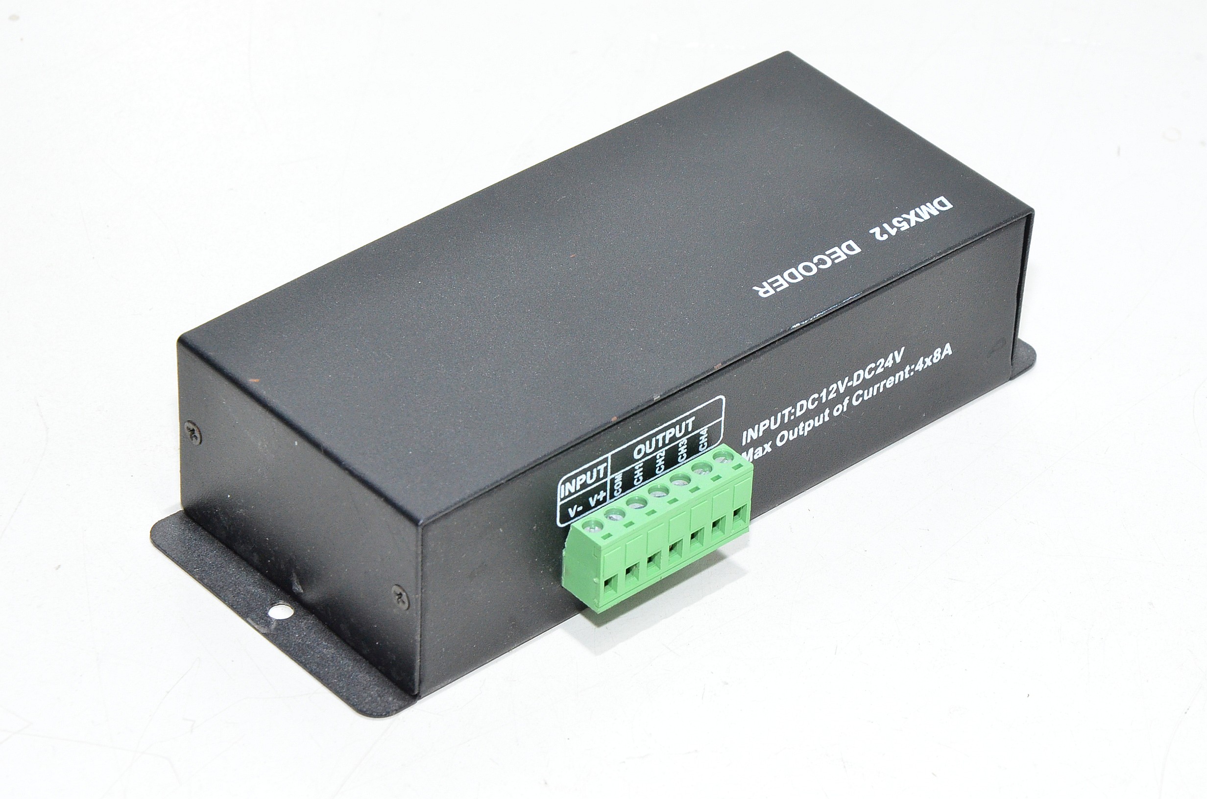 12-24VDC 4 channel DMX512 operated PWM LED controller with 4x 8A ...