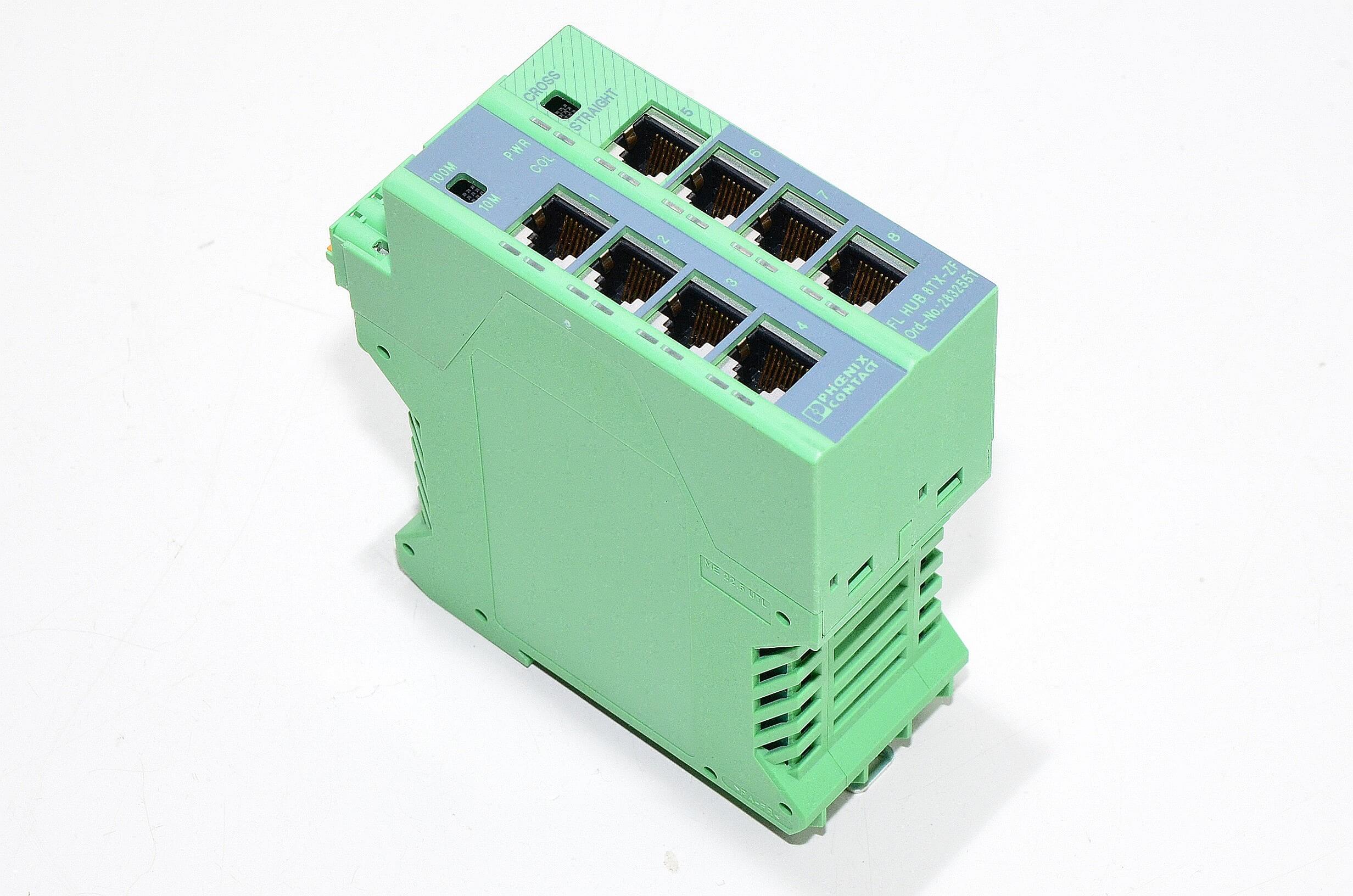 Phoenix Contact FL HUB 8TX-ZF 2832551 8x 10/100 network switch for DIN rail mounting *new*