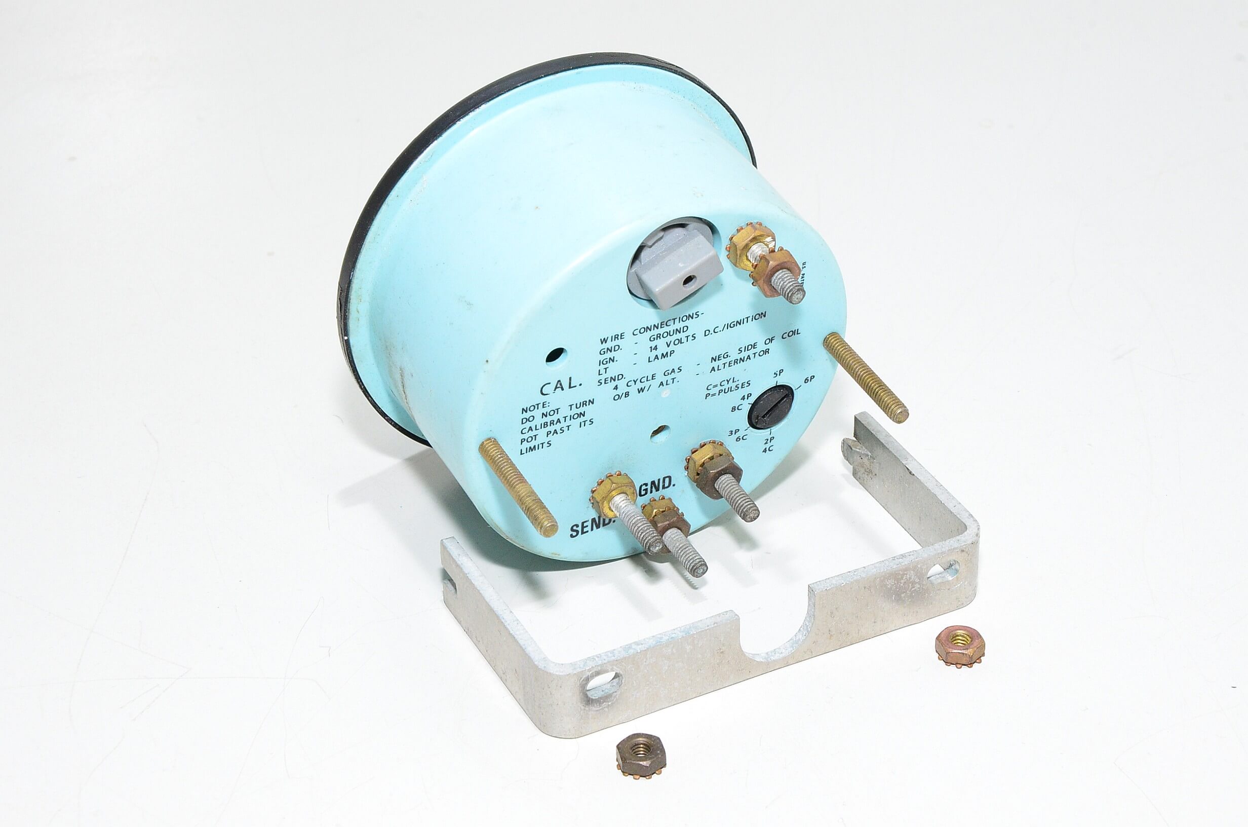 Teleflex 58255 marine motor tachometer 7000rpm gauge 12VDC