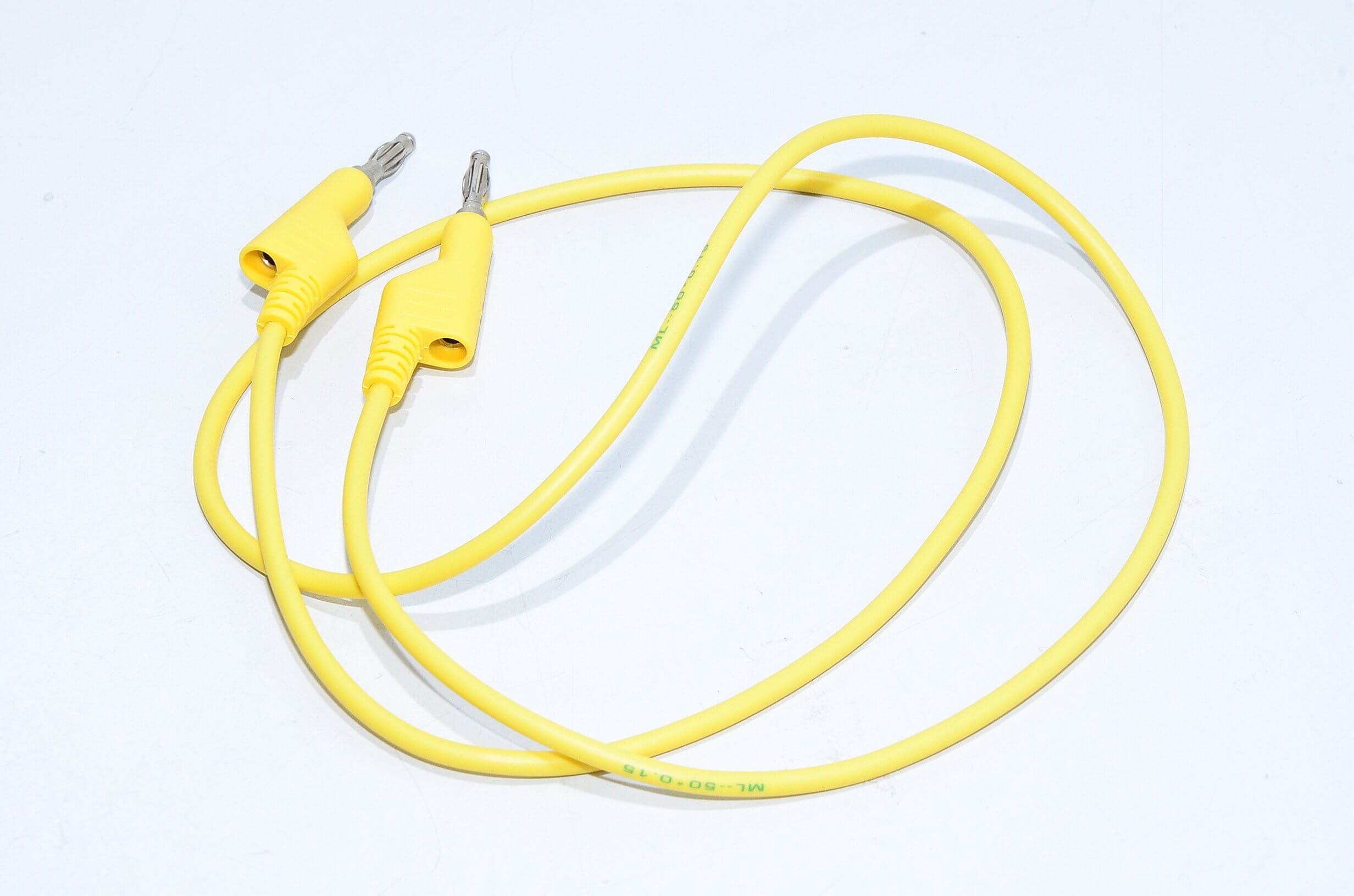 4mm banana plug - 4mm banana plug, yellow, 1m, stackable, non-insulated ...