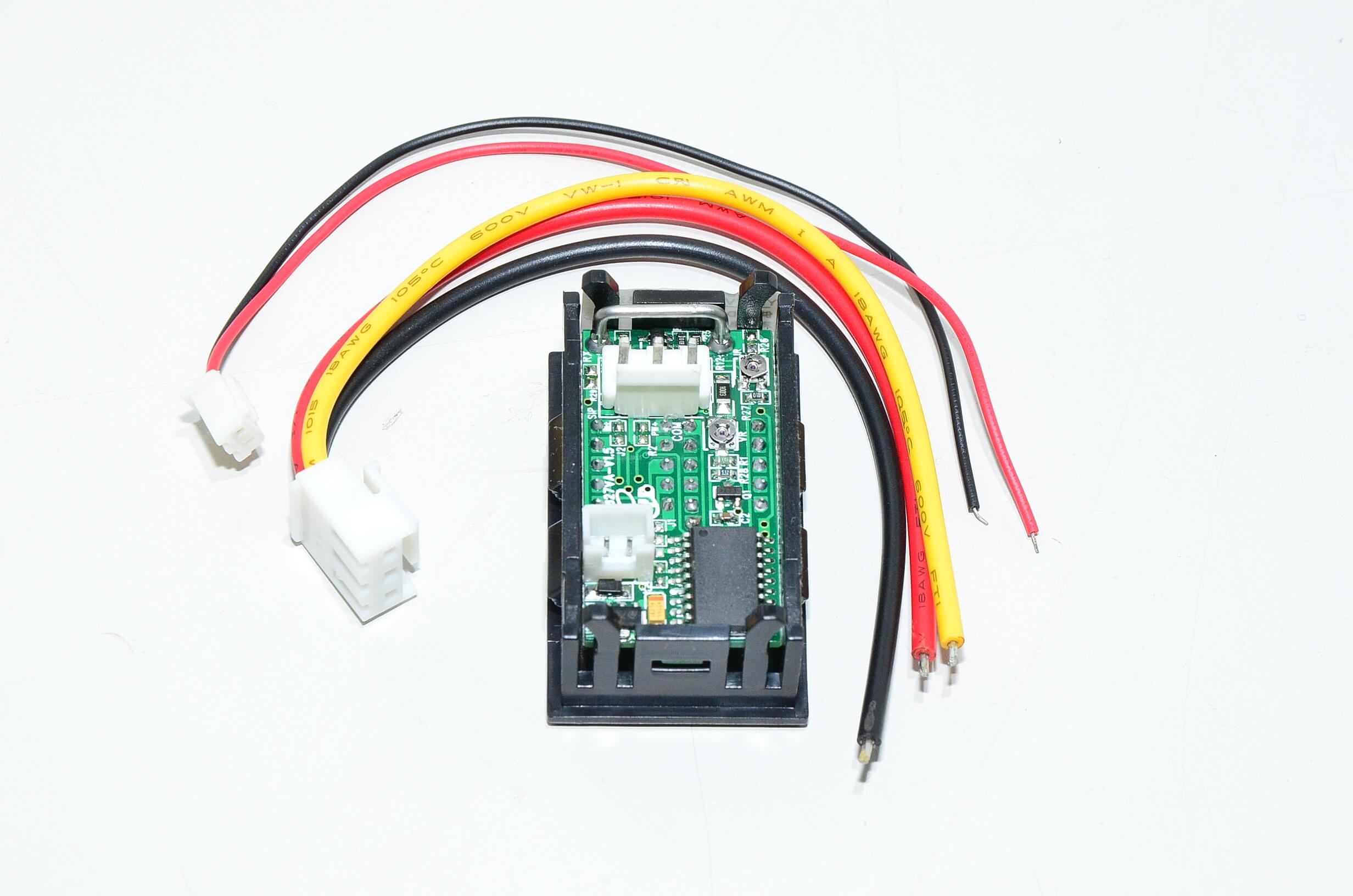 Panel mounted digital combined voltage and current meter YB27VA with 3 ...