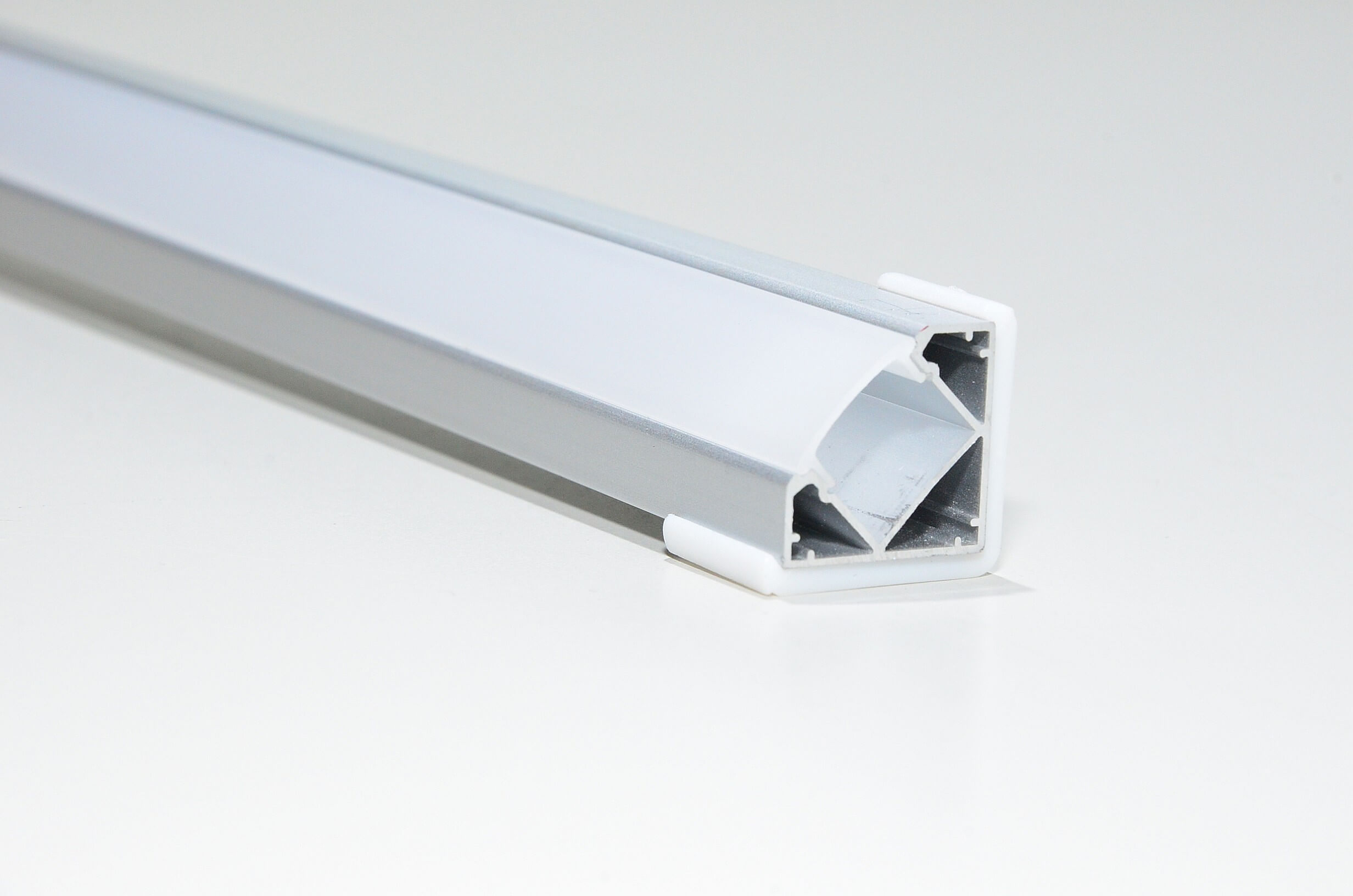 SS8181 aluminum LED strip installation profile, 45° angle surface-mount ...