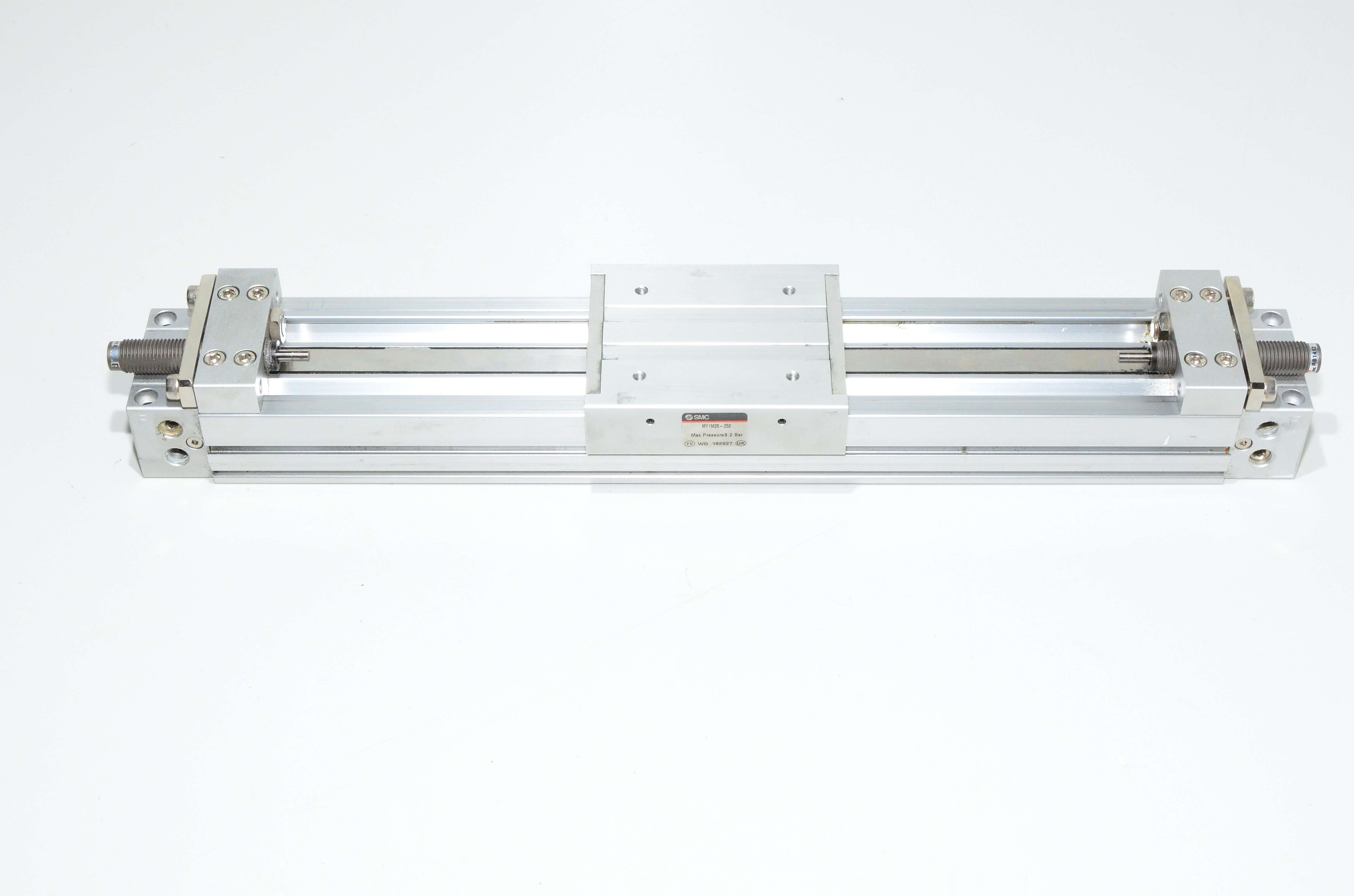 SMC MY1M25-250 guided mechanical joint rodless cylinder with shock absorbers and stroke ...