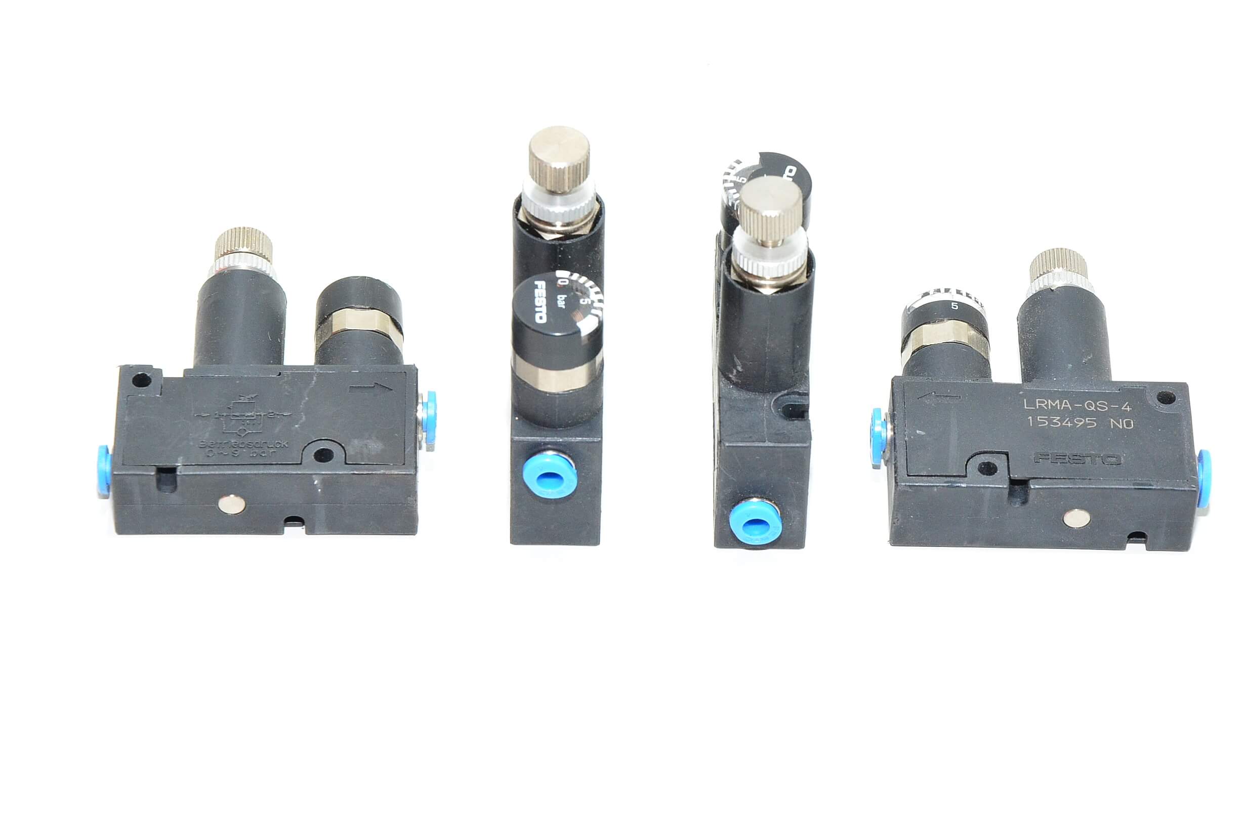 Festo LRMA-QS-4 small pneumatic regulator with a pressure gauge