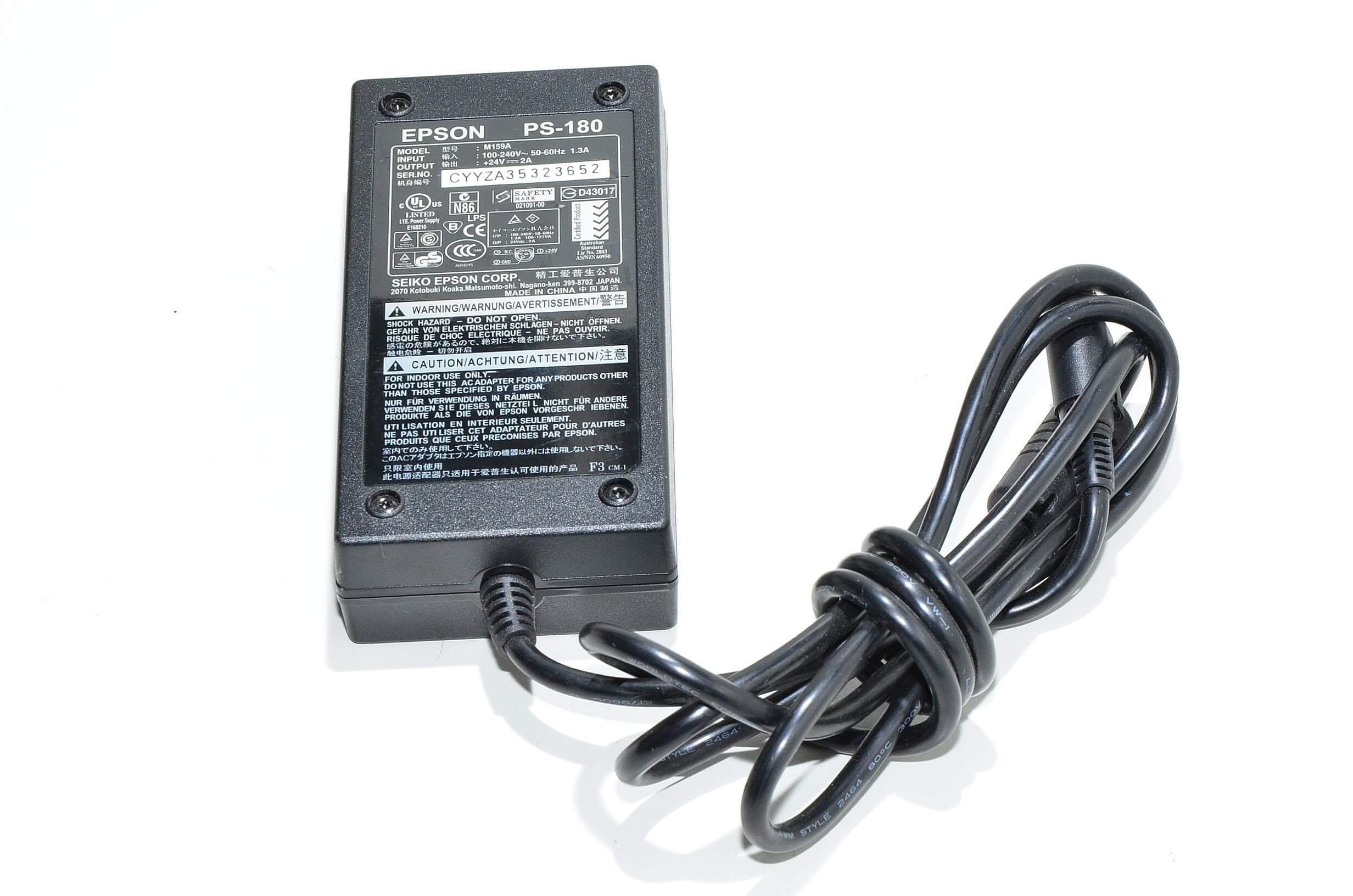 24VDC 2A 48W output, 100-240VAC input Epson PS-180 M159A switching mode ...