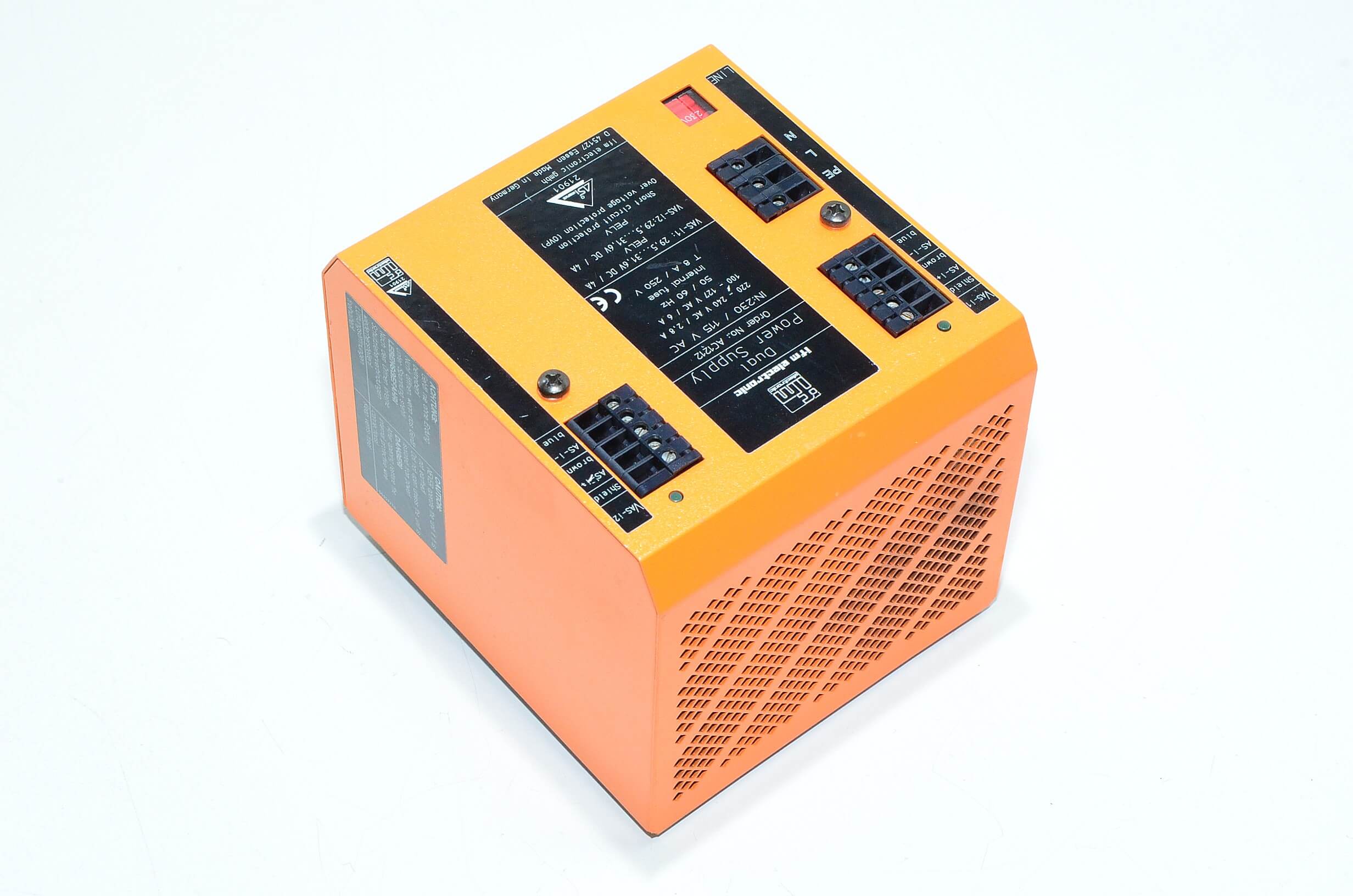 2x 29,5-31,6VDC 4A 126W output, 115VAC or 230VAC input IFM AC1212 dual ...