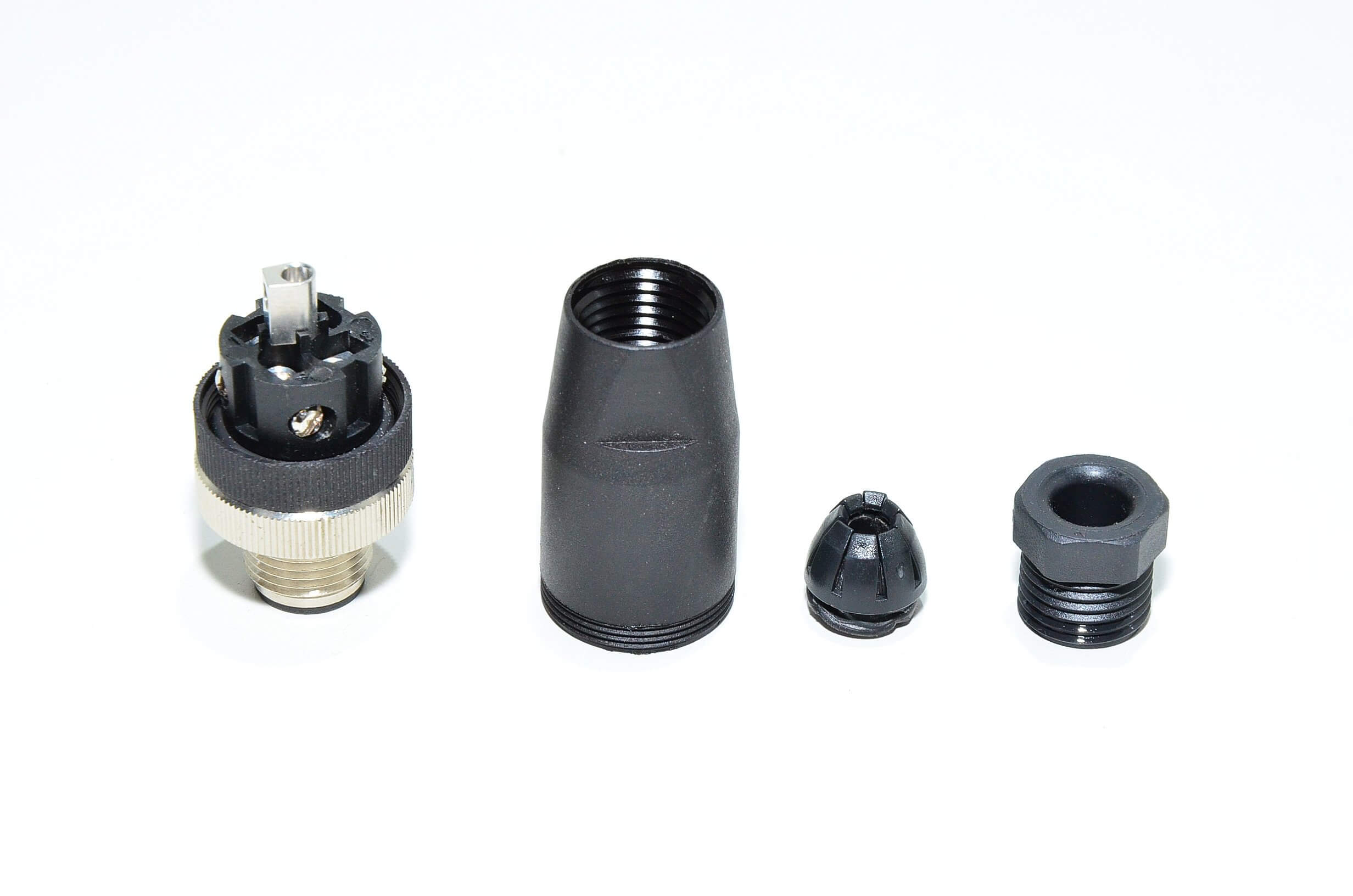 M12 straight A-coded unshielded 5-pin sensor connector, male, plastic ...