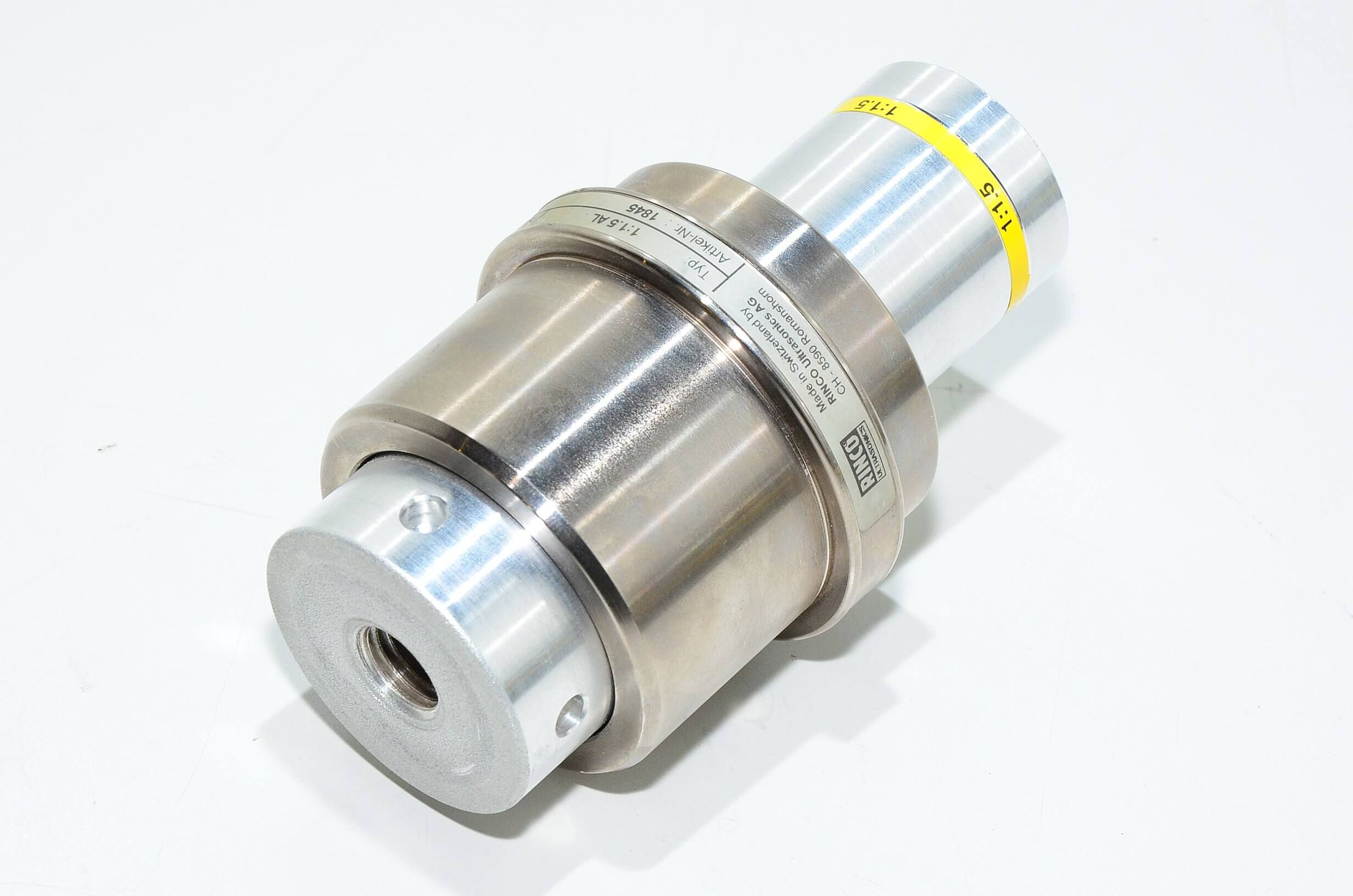 Rinco Ultrasonics 1:1.5 AL 1845 yellow aluminium 20kHz booster ...