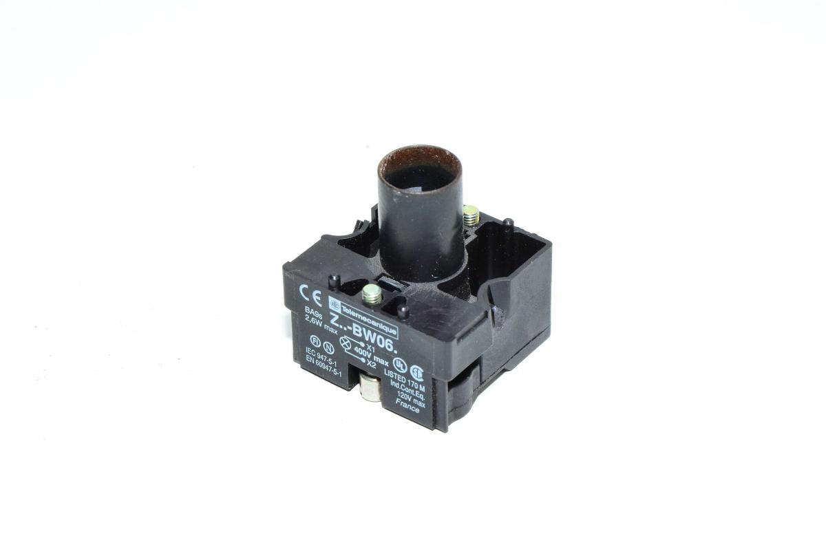Telemecanique XB2-B series ZB2-BW06 lamp module with BA9S lamp socket