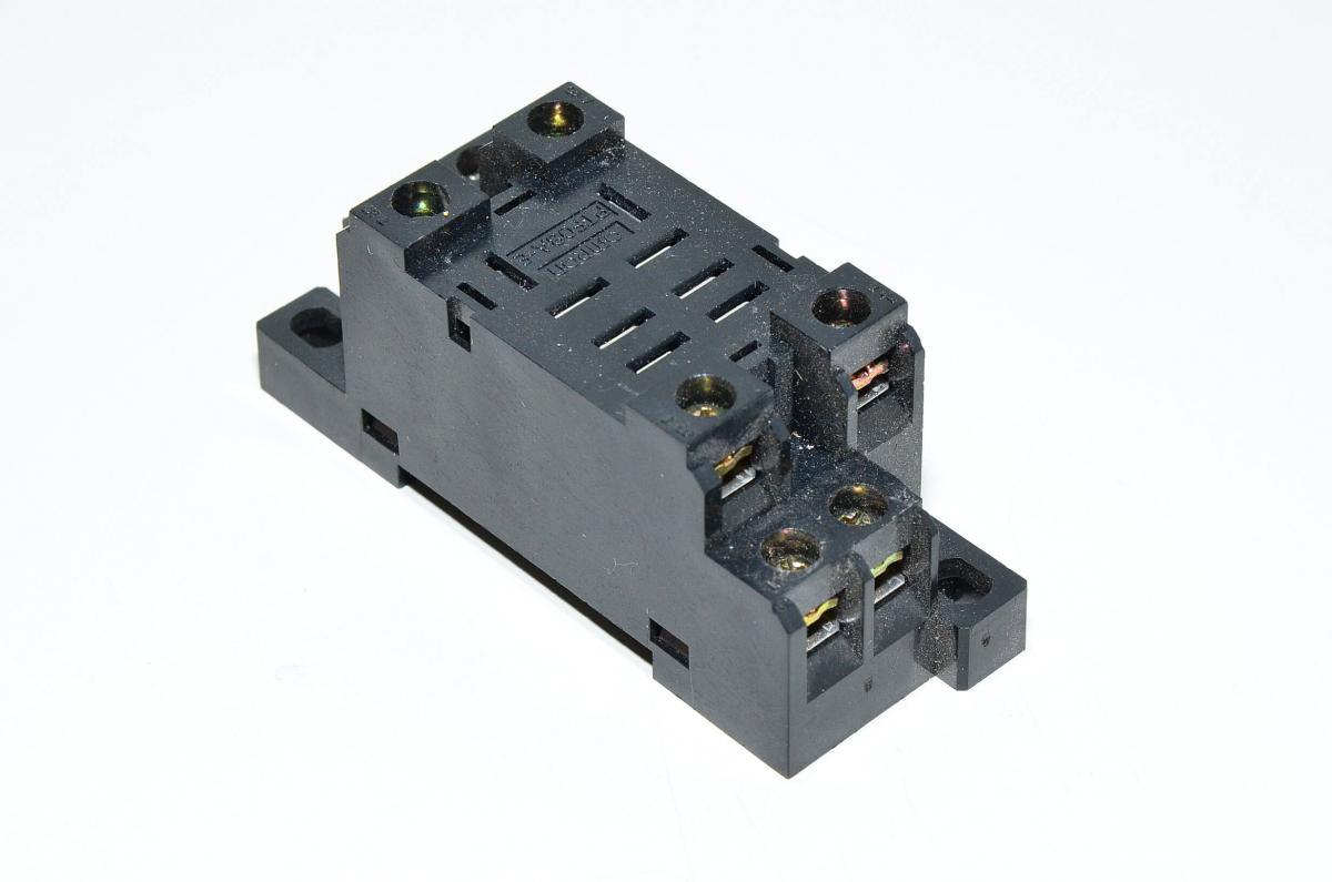 Omron PTF08-E relay socket DIN rail rail mount for LY series relays
