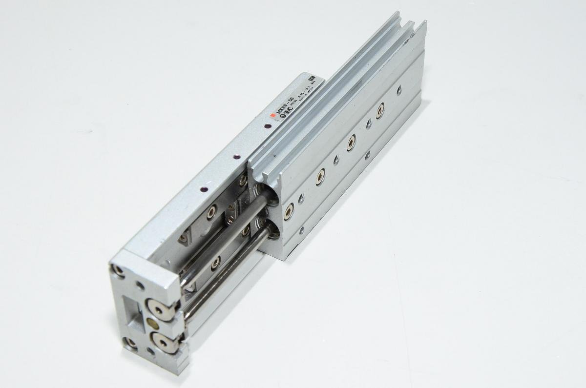 SMC MXS8-50 Compact Dual Rod Air Slide table with cross roller guide