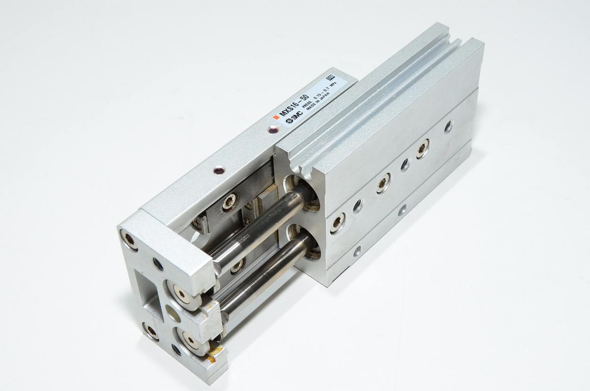 SMC MXS16-50 Compact Dual Rod Air Slide table with cross roller guide