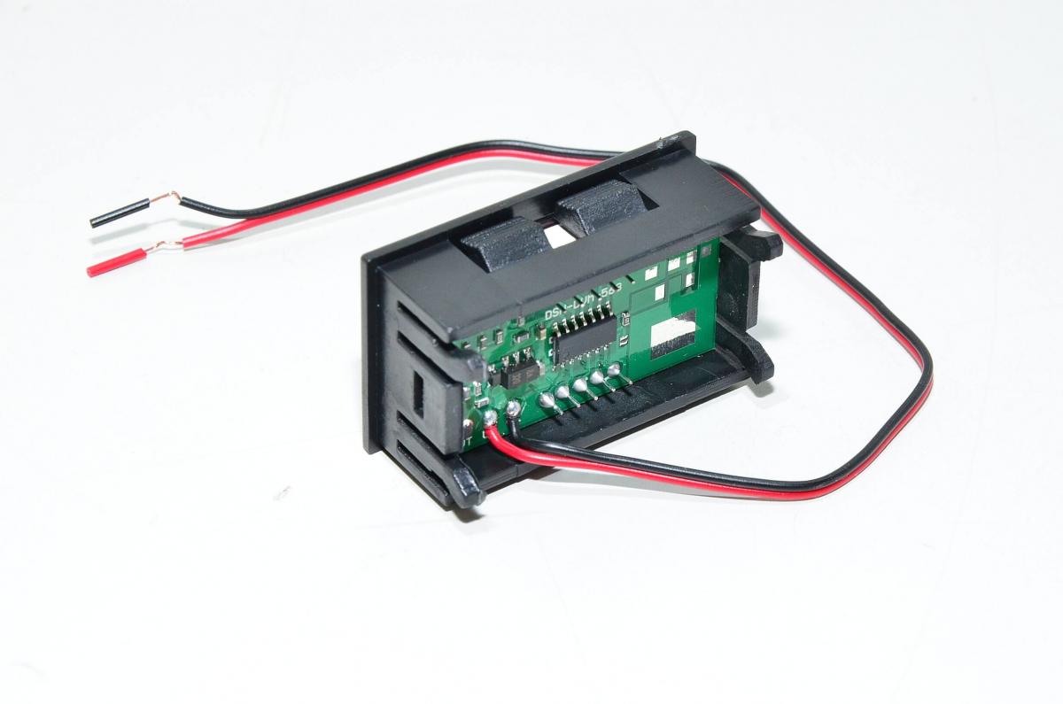 Panel mounted digital voltage meter DSN-DVM-568 with 3-digit red LED ...
