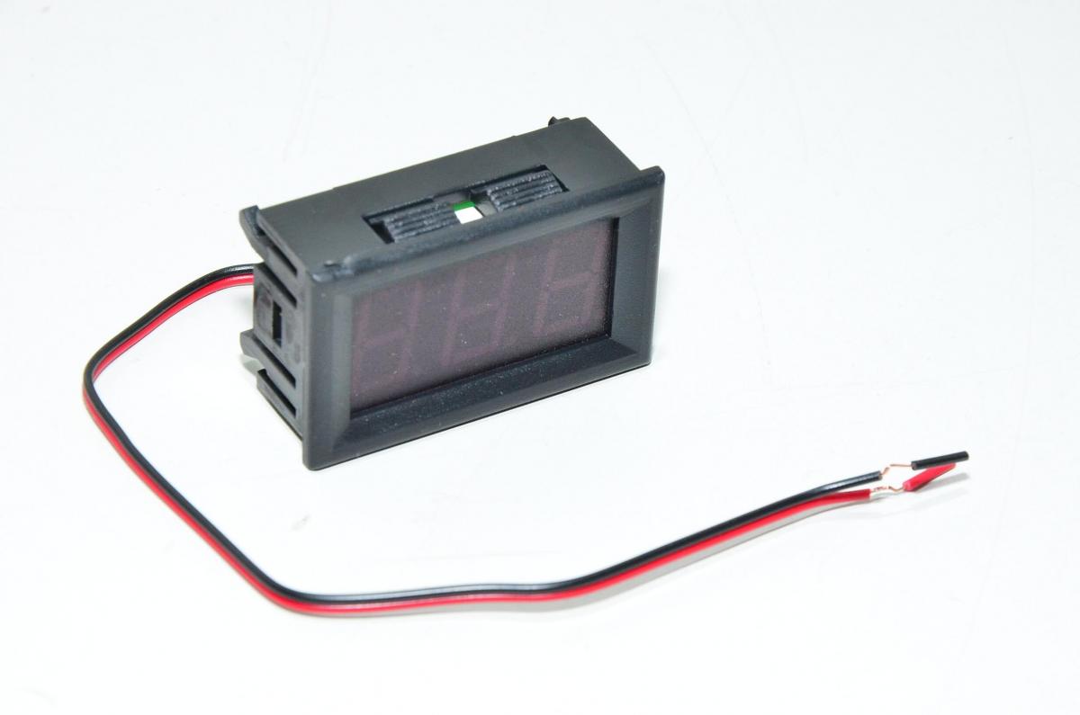 Panel mounted digital voltage meter DSN-DVM-568 with 3-digit red LED ...