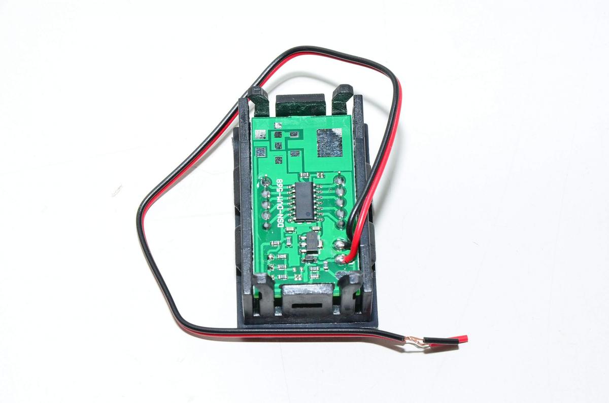 Panel mounted digital voltage meter DSN-DVM-568 with 3-digit red LED ...