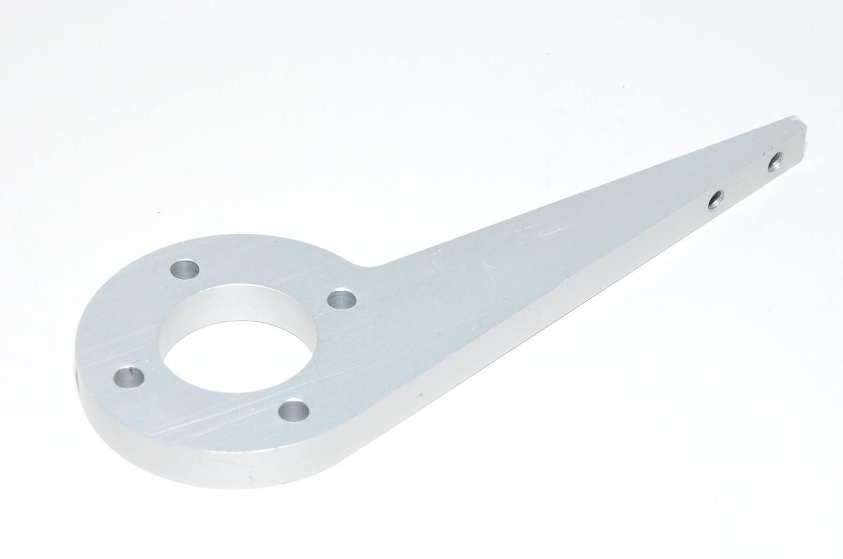 Aluminium flipping arm for rotary actuator, overall lenght 175mm, 2x M5 ...