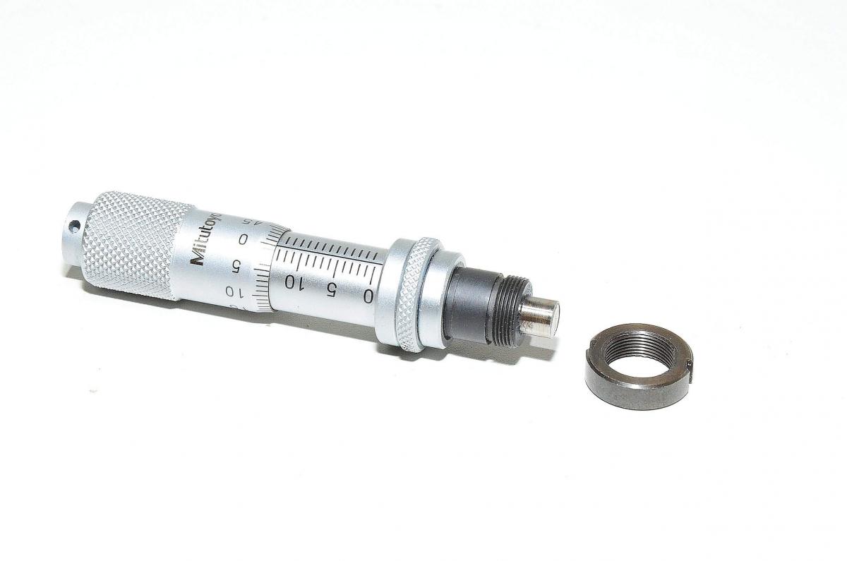 Micrometer head - Mitutoyo model 148-120 with flat tip, lock ring and ...
