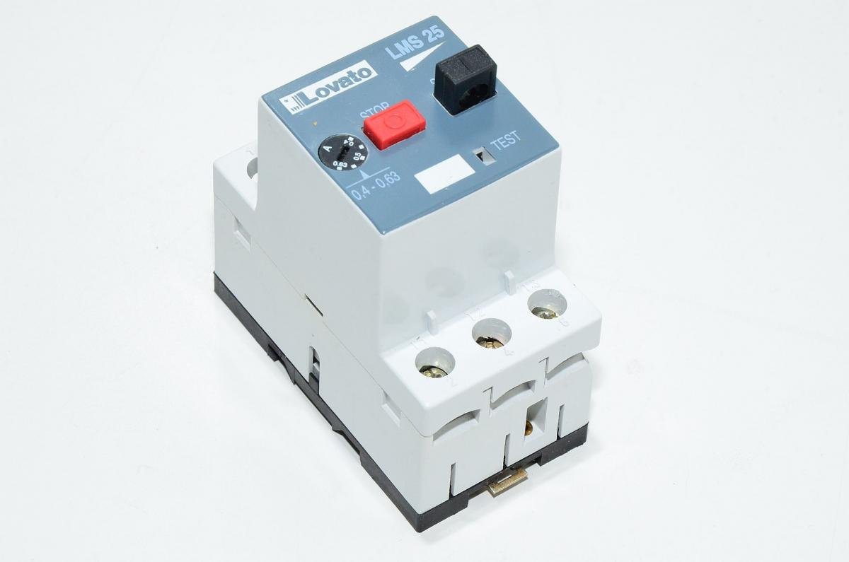 Lovato LMS 25 063T 0,4-0,63A motor circuit controller *slightly broken ...