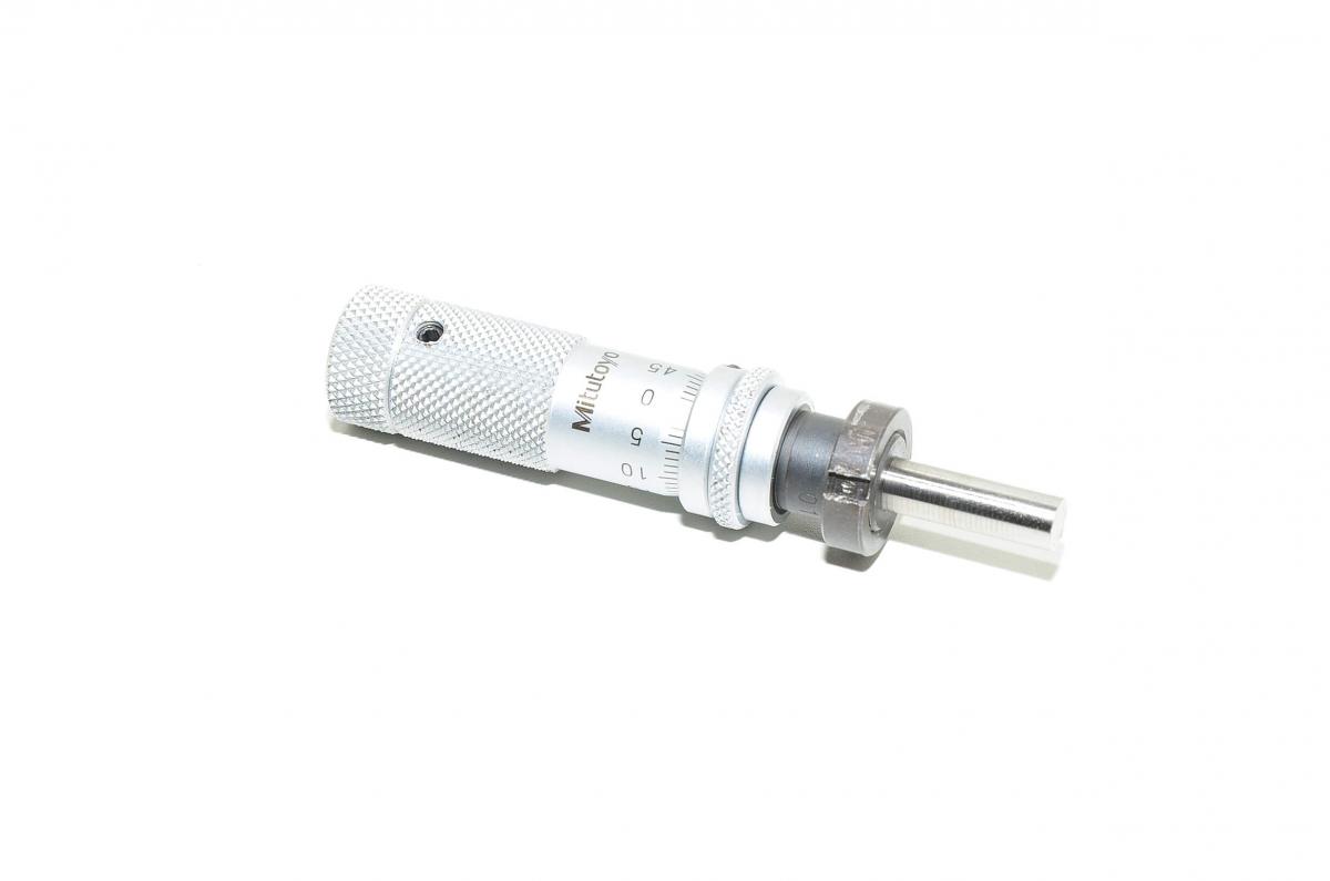 Micrometer head - Mitutoyo model 148-504 with flat tip, lock ring, lock ...