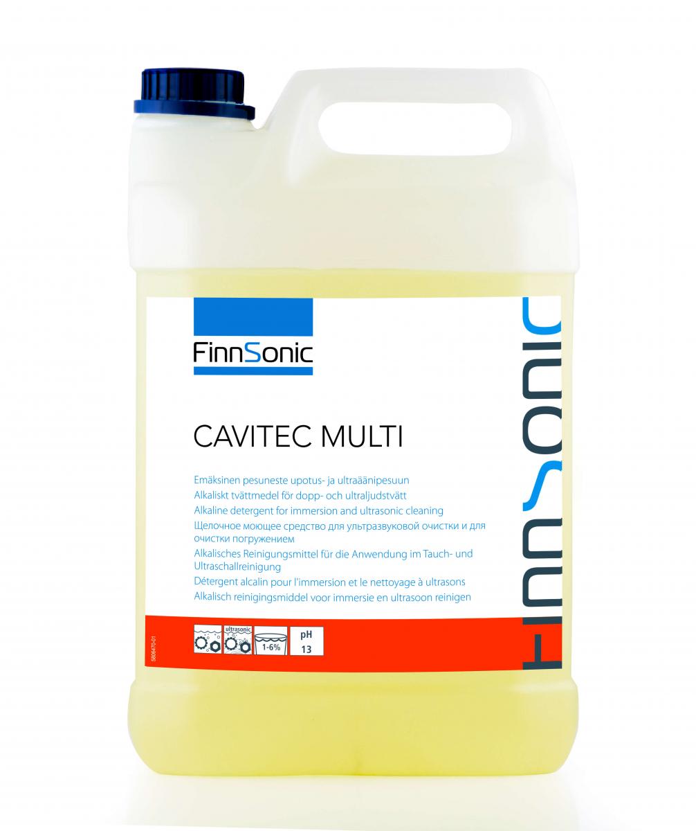 FinnSonic Cavitec Multi 5l pH 13 emäksinen pesuaine ultraäänipesurille ...