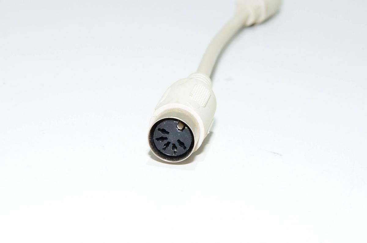 6pin male MiniDIN - 5pin female 180° 5pin DIN white adaptor cable for ...