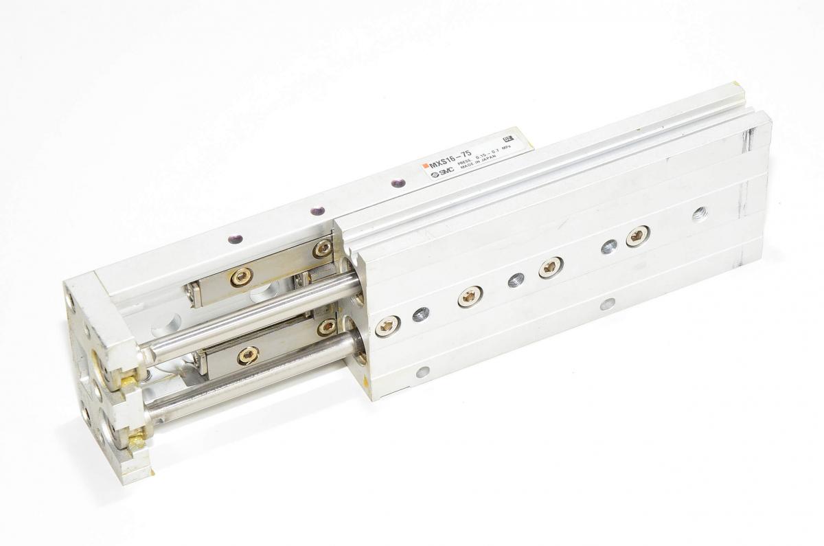 SMC MXS16-75 Compact Dual Rod Air Slide table with cross roller guide