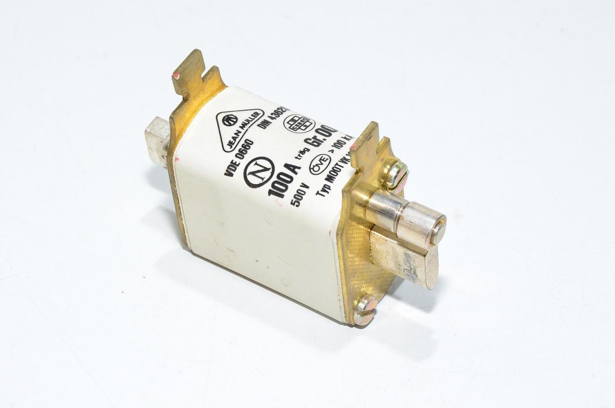 100A 500VAC NH00 gL/gG >100kA Jean Müller M00T VK 100 knife-blade type ...