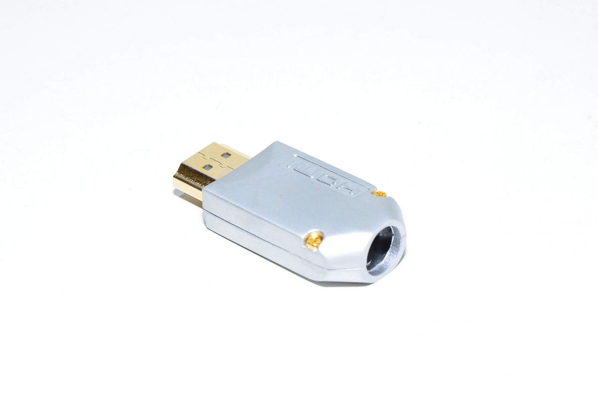 HDMI A male connector with metal chassi for 9mm cable, model 2 *new*