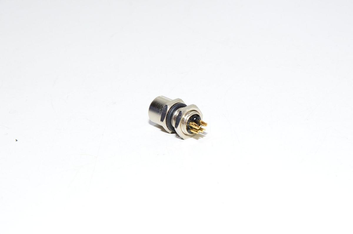 M8 panel mount 4-pin female front mounting metal sensor connector SS-M8 ...