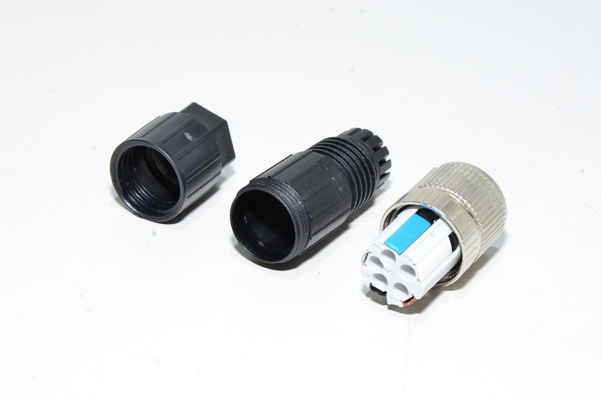 M12 straight A-coded unshielded 5-pin sensor connector, male, plastic ...