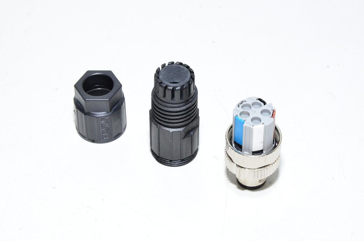 M12 straight A-coded unshielded 5-pin sensor connector, female, plastic ...