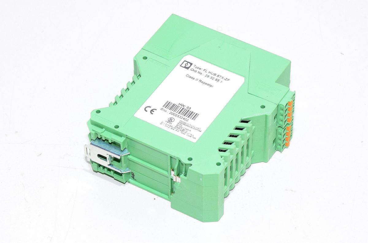 Phoenix Contact FL HUB 8TX-ZF 2832551 8x 10/100 network switch for DIN rail mounting *DIN mount ...
