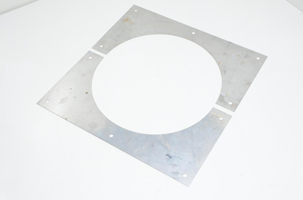 Stainless steel 330x330x1mm tube hole blanking plates for 250mm tube *new*