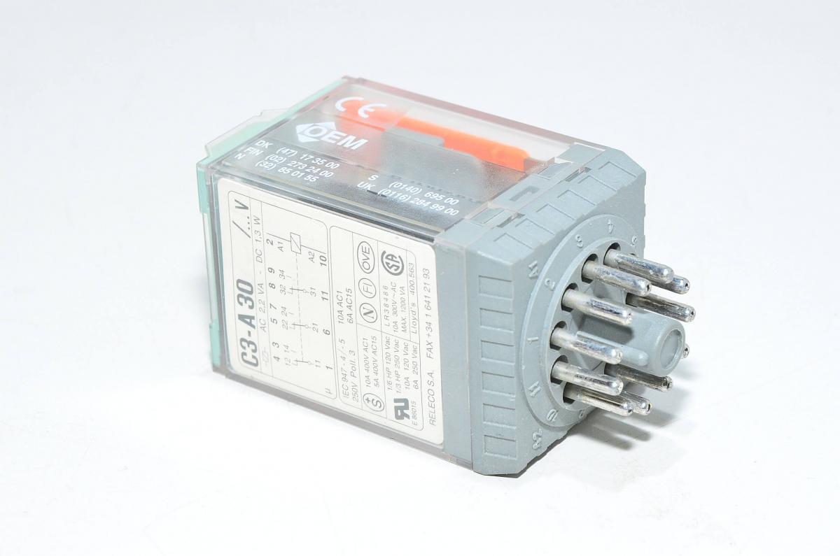 11-pin Sub-Magnal B11A circula base Releco C3-A30/AC24V MRC series relay